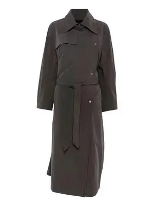Giorgio Armani Belted Overcoat - Grey