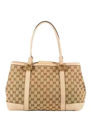 Gucci Gg Miss Logo-pattern Tote Bag - Neutrals