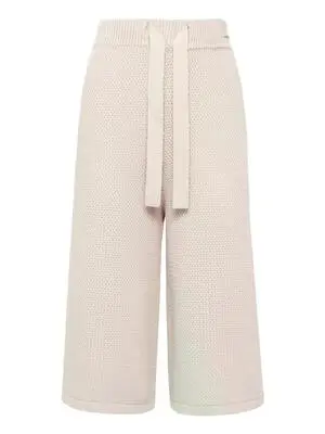 LANEUS Knitted Knee-length Shorts - Neutrals