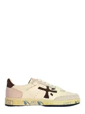 Premiata Bskt Logo Suede Sneakers - Neutrals