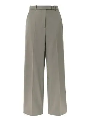 THE FRANKIE SHOP Lenora Pleated Twill Straight-leg Trousers - Brown