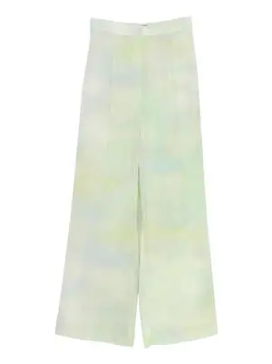 MVP WARDROBE Tie-dye Flared Trousers - Green