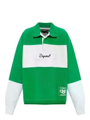 Dsquared2 Striped Collared Sweater - Green