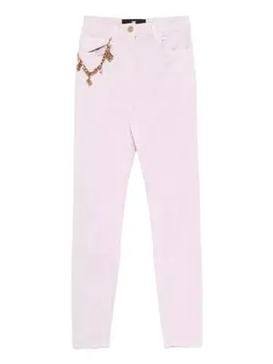 Elisabetta Franchi Charm-detail Jeans - Purple
