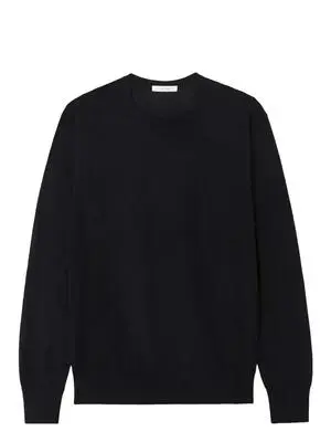 THE ROW Long-sleeve Round-neck Sweater - Black