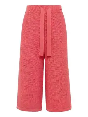 LANEUS Knitted Knee-length Shorts - Pink