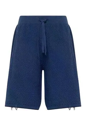 LANEUS Knitted Shorts - Blue