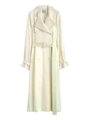 TOTEME Belted Double-breasted Trench Coat - Neutrals