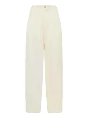 LANEUS Pleated Trousers - Neutrals