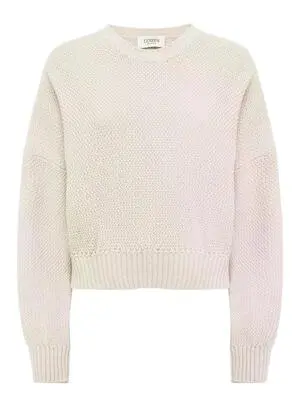 LANEUS Crew-neck Knitted Sweater - Neutrals