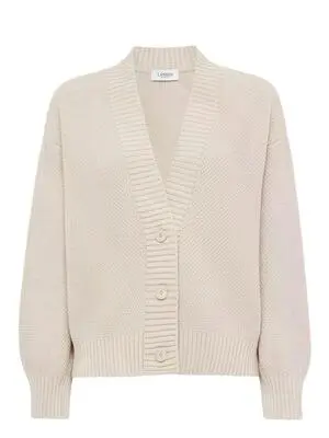 LANEUS V-neck Buttoned Cardigan - Neutrals