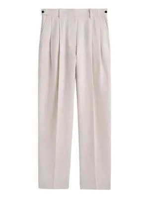 Cos Tailored Linen Tulip Pants - Light Beige