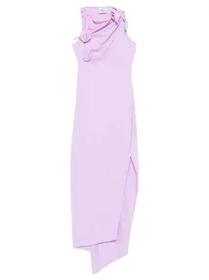 Coperni Flower Knot-detail Midi Dress - Purple