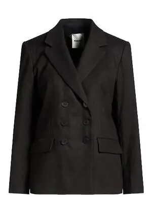 Sandro Double-breasted Twill Blazer - Black
