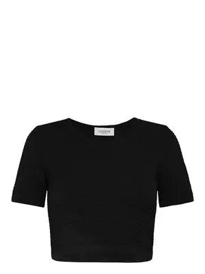 LANEUS Cropped T-shirt - Black