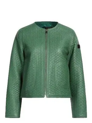 Peuterey Leather Biker Jacket - Green