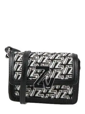 Zadig&Voltaire Cross-body Bag In Leather And Textile Fibers - Black