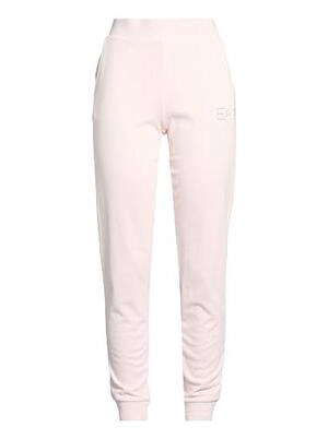 EA7 Light Cotton Elastane Track Pants - Light Pink
