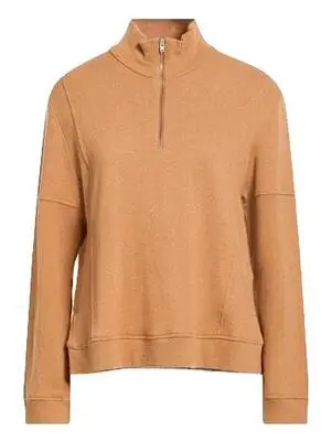 120% Lino Turtleneck Knit Top - Beige