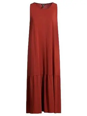 Eileen Fisher Midi Flared Dress - Red