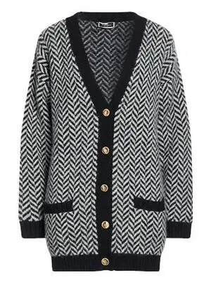 Elisabetta Franchi Jacquard-knit Cardigan - Black