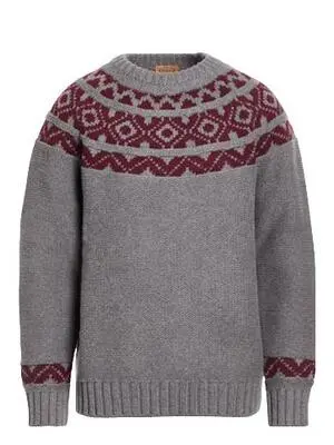 TOD'S Jacquard-knit Sweater - Grey