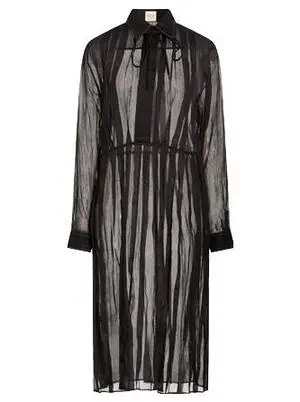 TOD'S Cotton Midi Shirt Dress - Black
