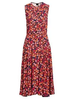 Marni Midi Circle Dress - Red