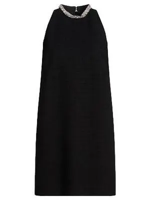 Sandro Mini Tweed Flared Dress - Black