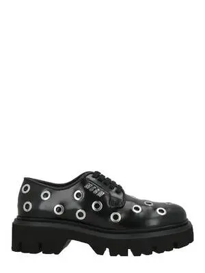MSGM Lace-up Leather Shoes - Black