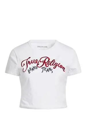 True Religion T-shirt With Embroidered Logo - White