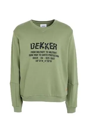 DEKKER Solid Crewneck Sweatshirt With Logo - Green
