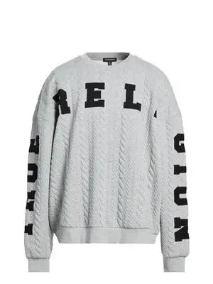 True Religion Sweatshirt With Appliqués And Brand Logo - Light Grey