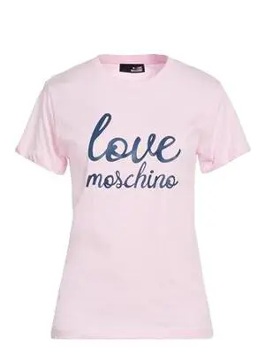 Moschino Logo-print Cotton T-shirt - Pink