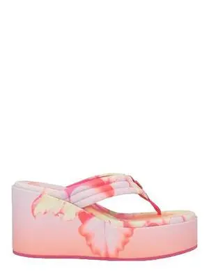 Maje Thong Wedge Sandals - Pink