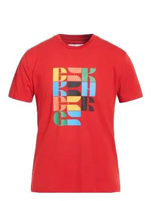 BIKKEMBERGS T-shirt Size Cotton, Elastane - Red