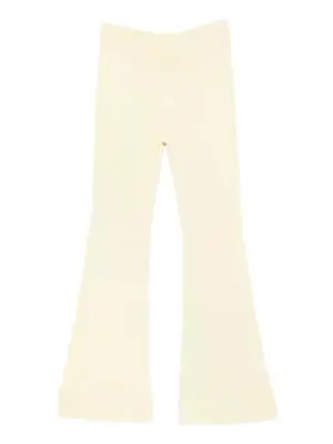 Eric Bompard Ribbed Flared Trousers - Yellow