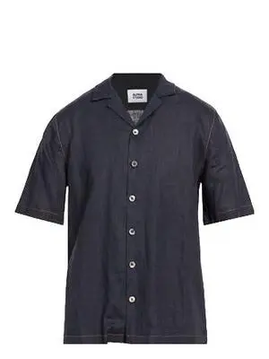 Alpha Studio Shirt Midnight Size Linen - Blue