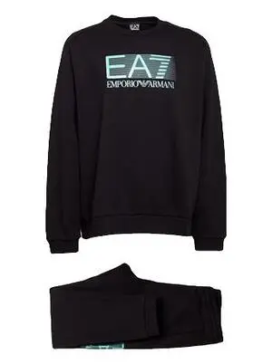 EA7 Tracksuit Size Cotton, Polyester, Elastane - Black
