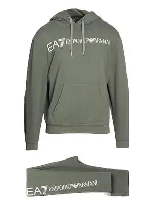 EA7 Cotton-elastane Tracksuit - Green