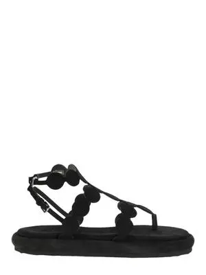 Pierre Hardy Geometric Cage Suede Sandals - Black