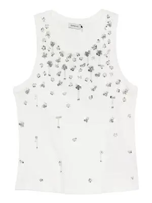 Simkhai Embellishment Tank Top - White