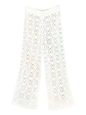Eric Bompard Crocheted Trousers - White