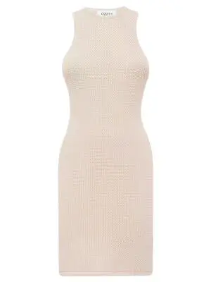 LANEUS Sleeveless Knitted Dress - Neutrals