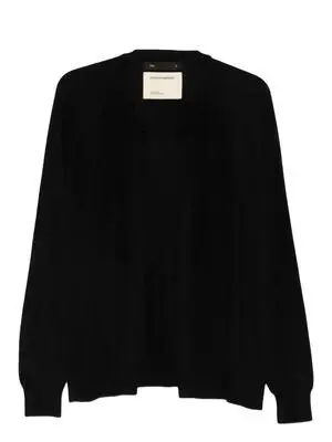 Frenckenberger Open-front Cardigan - Black