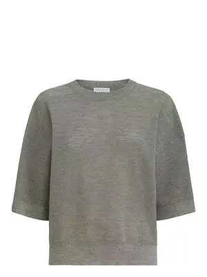 Brunello Cucinelli Sparkling Linen Sweater - Green