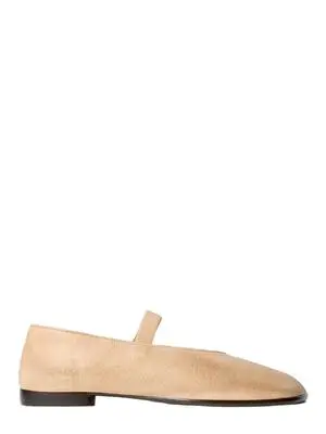 LEMAIRE Square-toe Ballet Flats - Neutrals