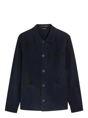 Sunspel Button-up Jacket - Blue