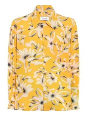 LANEUS Floral-pattern Shirt - Yellow