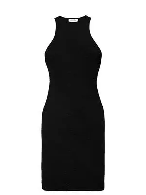 LANEUS Sleeveless Knitted Dress - Black